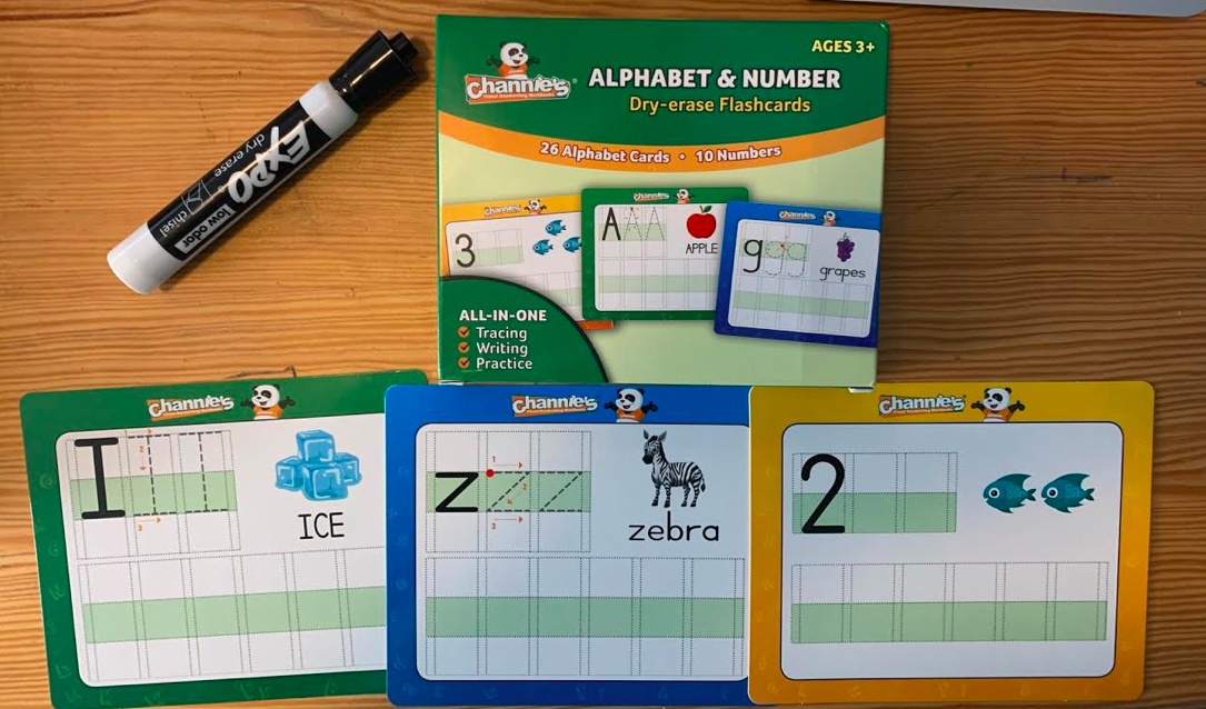 Review: Channie’s Dry Erase Flashcard For Alphabet & Number